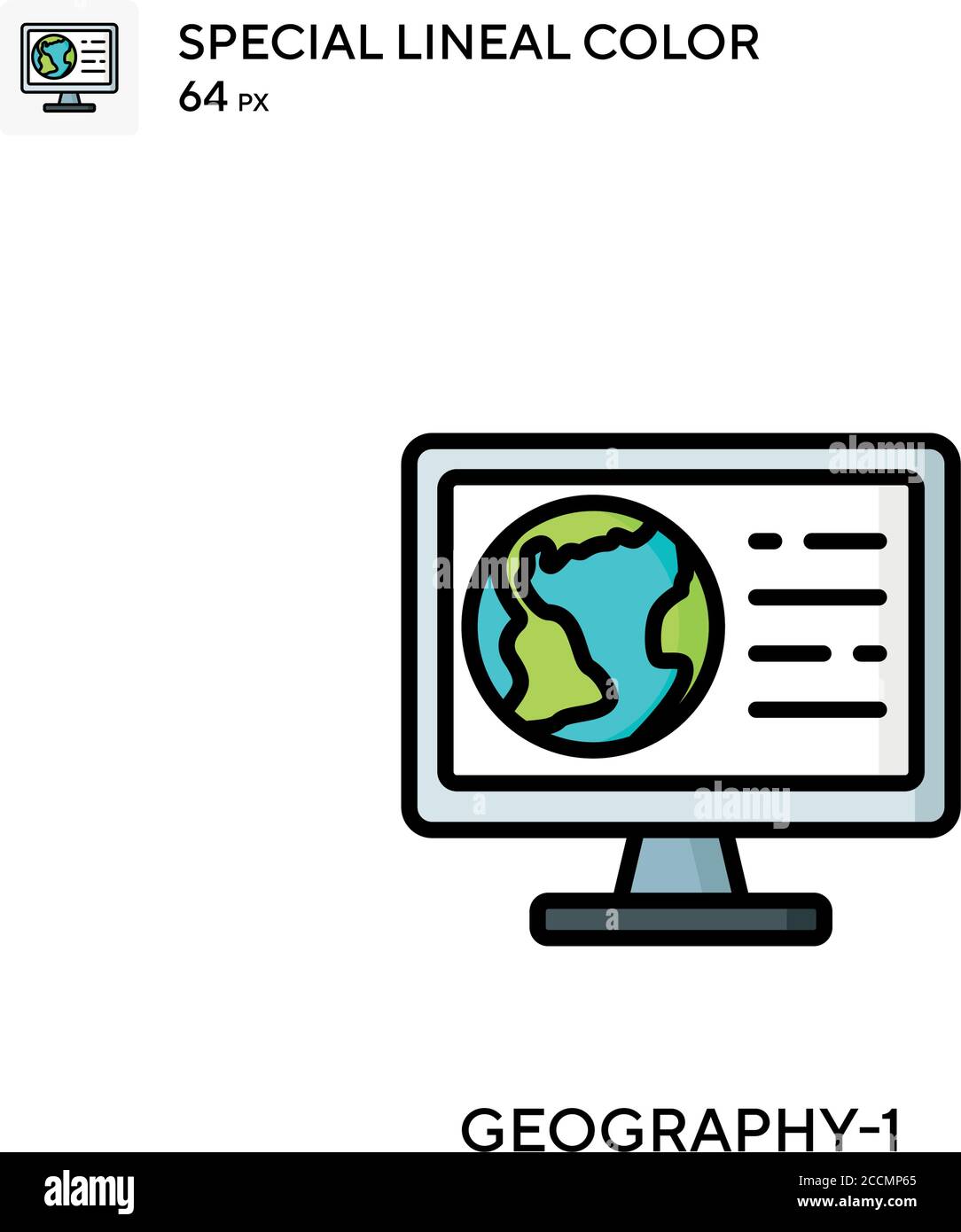 Geography-1 Special lineal color icon. Illustration symbol design ...