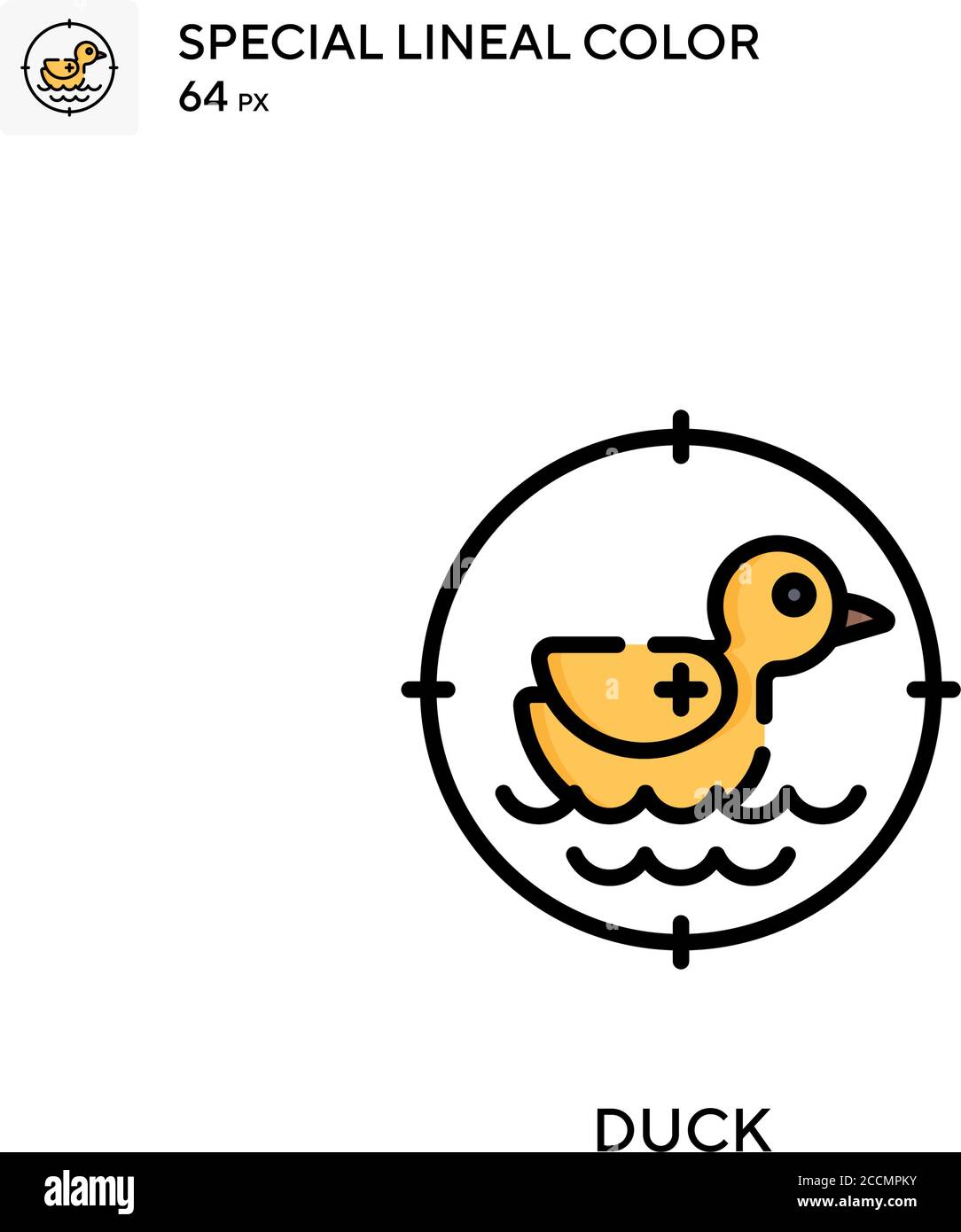 Duck Special lineal color icon. Illustration symbol design template for ...