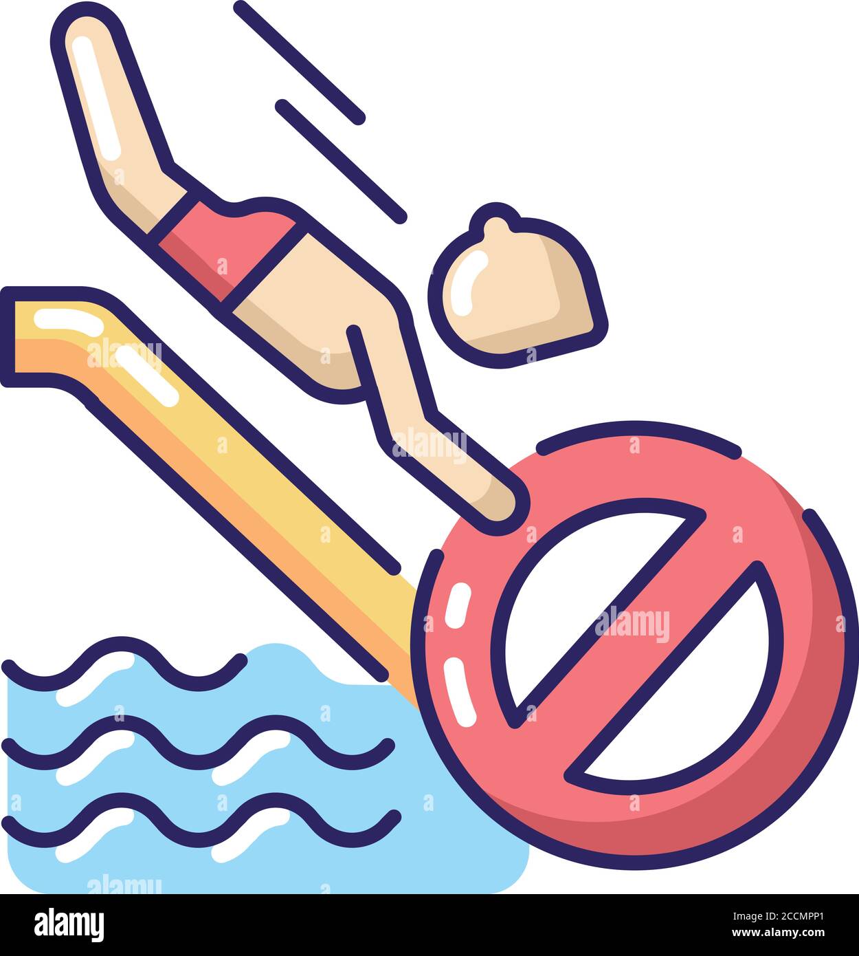 Slide down water Cut Out Stock Images & Pictures - Alamy