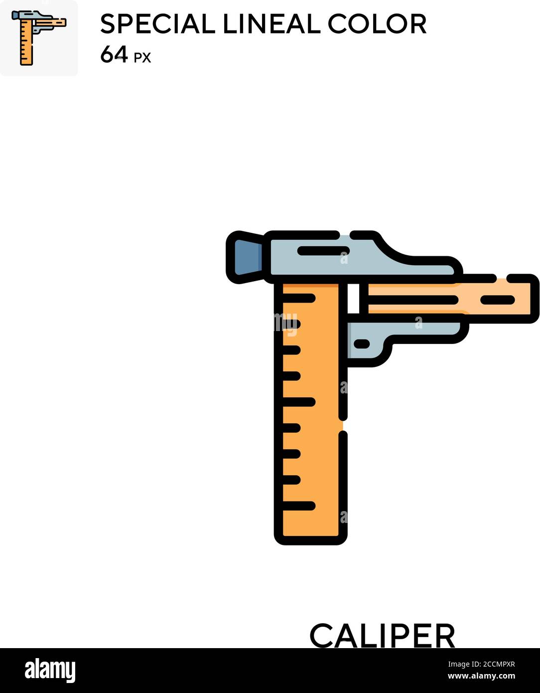 Caliper Special lineal color icon. Illustration symbol design template ...