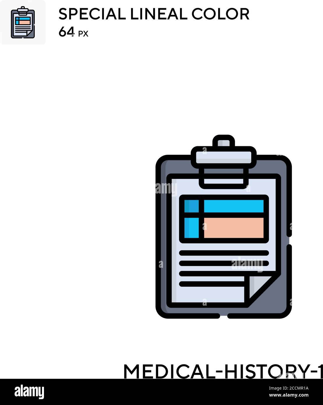 Medical-history-1 Special lineal color icon. Illustration symbol design ...