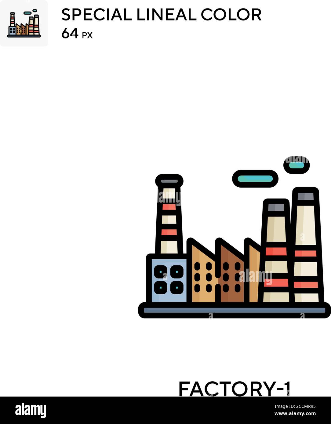 Factory-1 Special lineal color icon. Illustration symbol design ...