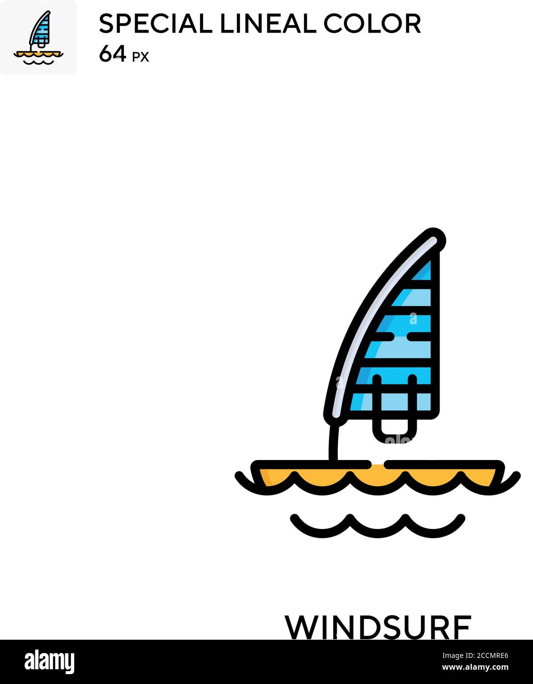 Windsurf Special lineal color icon. Illustration symbol design template ...