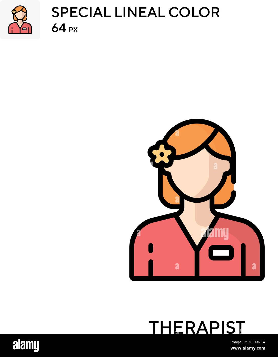 Therapist Special lineal color icon. Illustration symbol design ...
