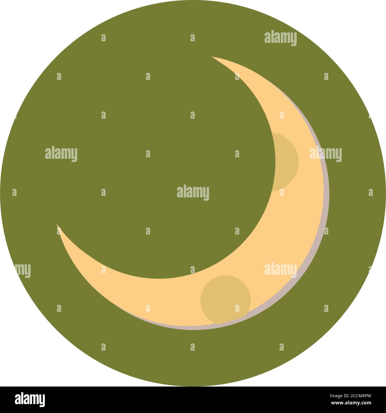 night half moon sky flat and block icon vector illustration Stock ...