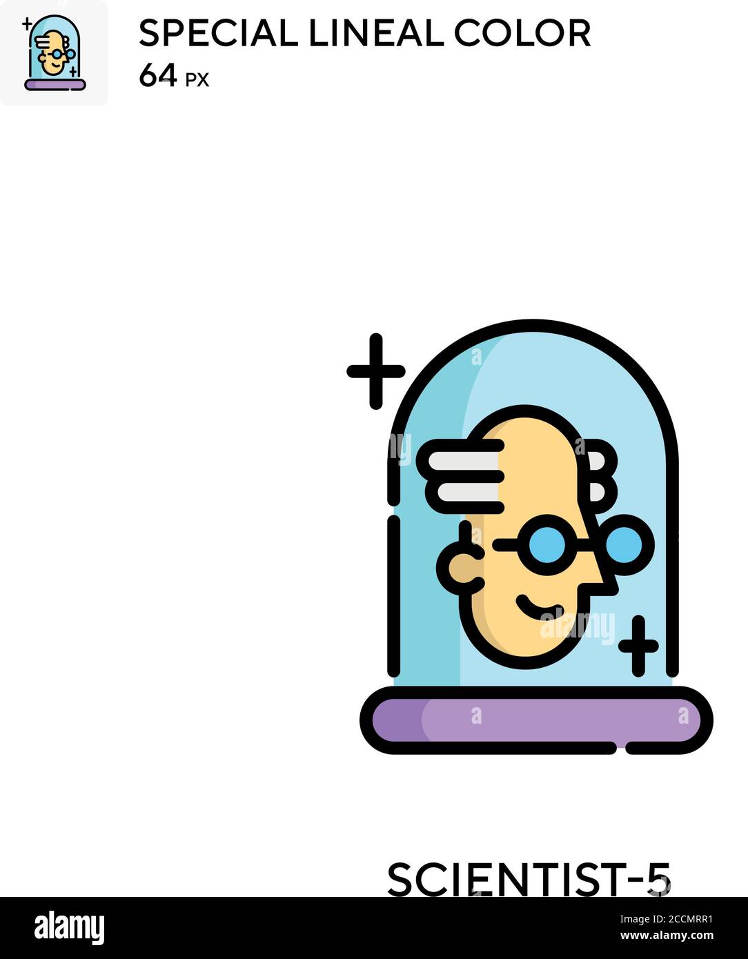 Scientist-5 Special lineal color icon. Illustration symbol design ...