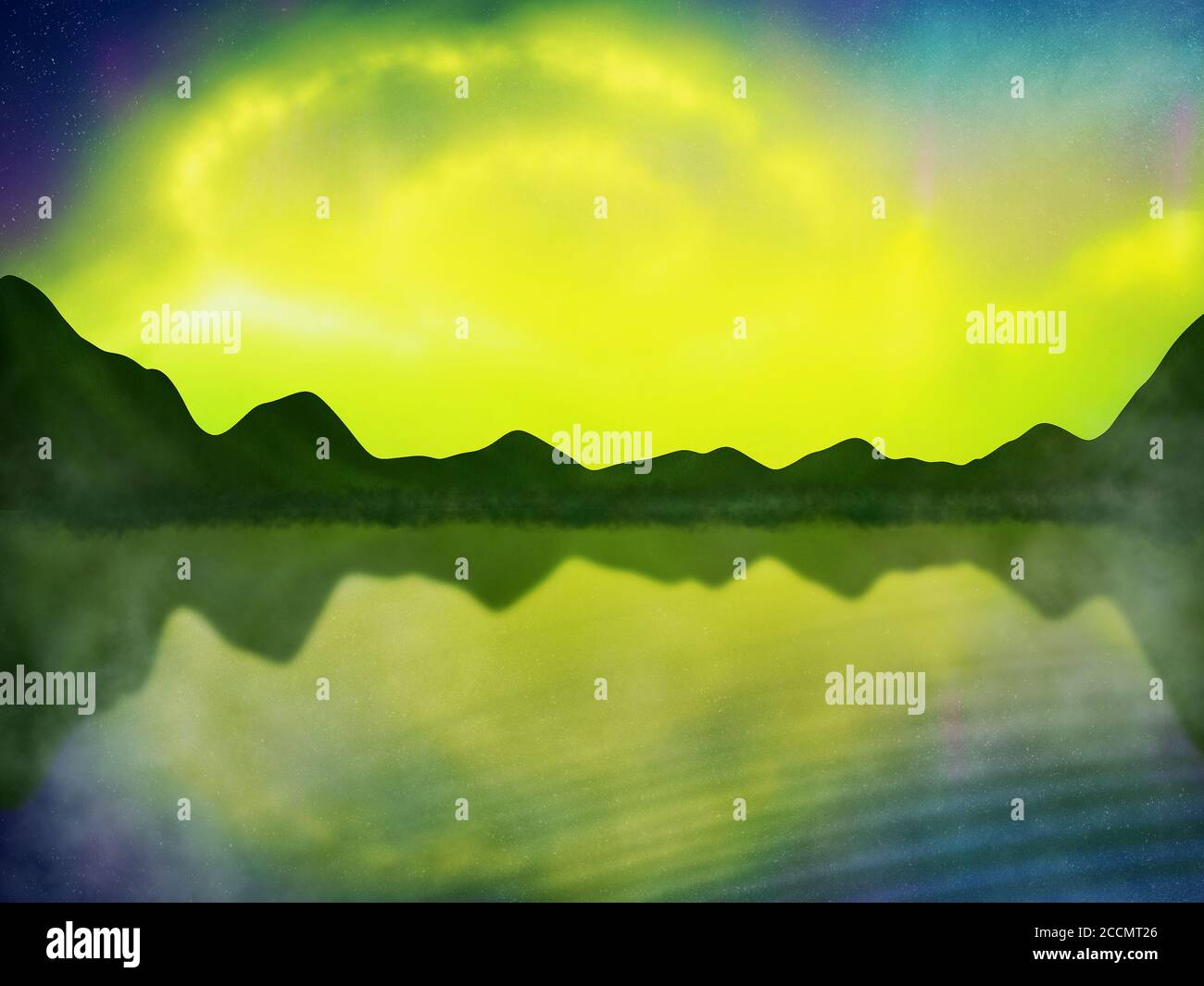 Magic sea aurora borealis background hi-res stock photography and ...