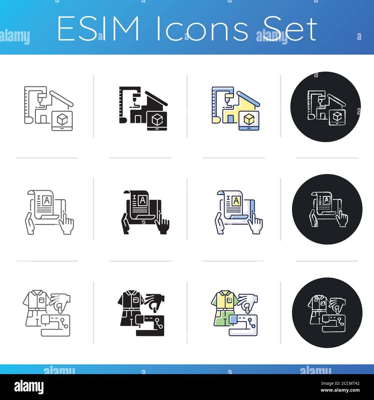 Craftsmanship icons set Stock Vector Image & Art - Alamy