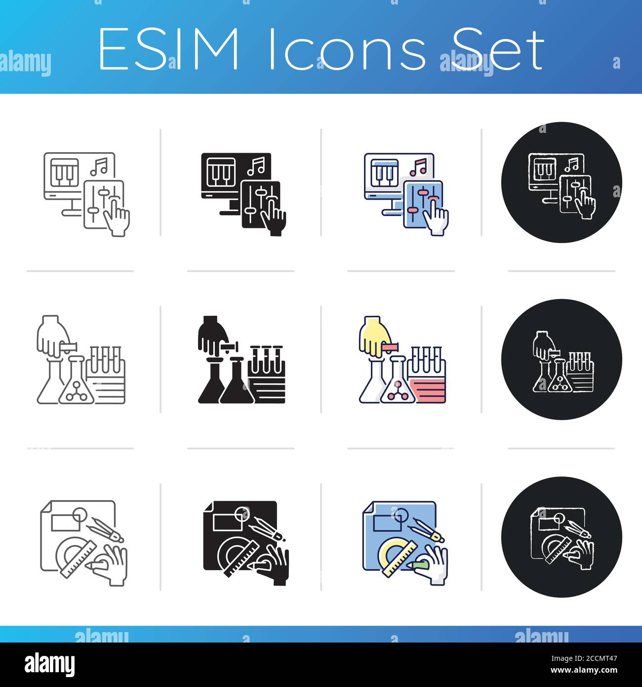 Project work icons set Stock Vector Image & Art - Alamy