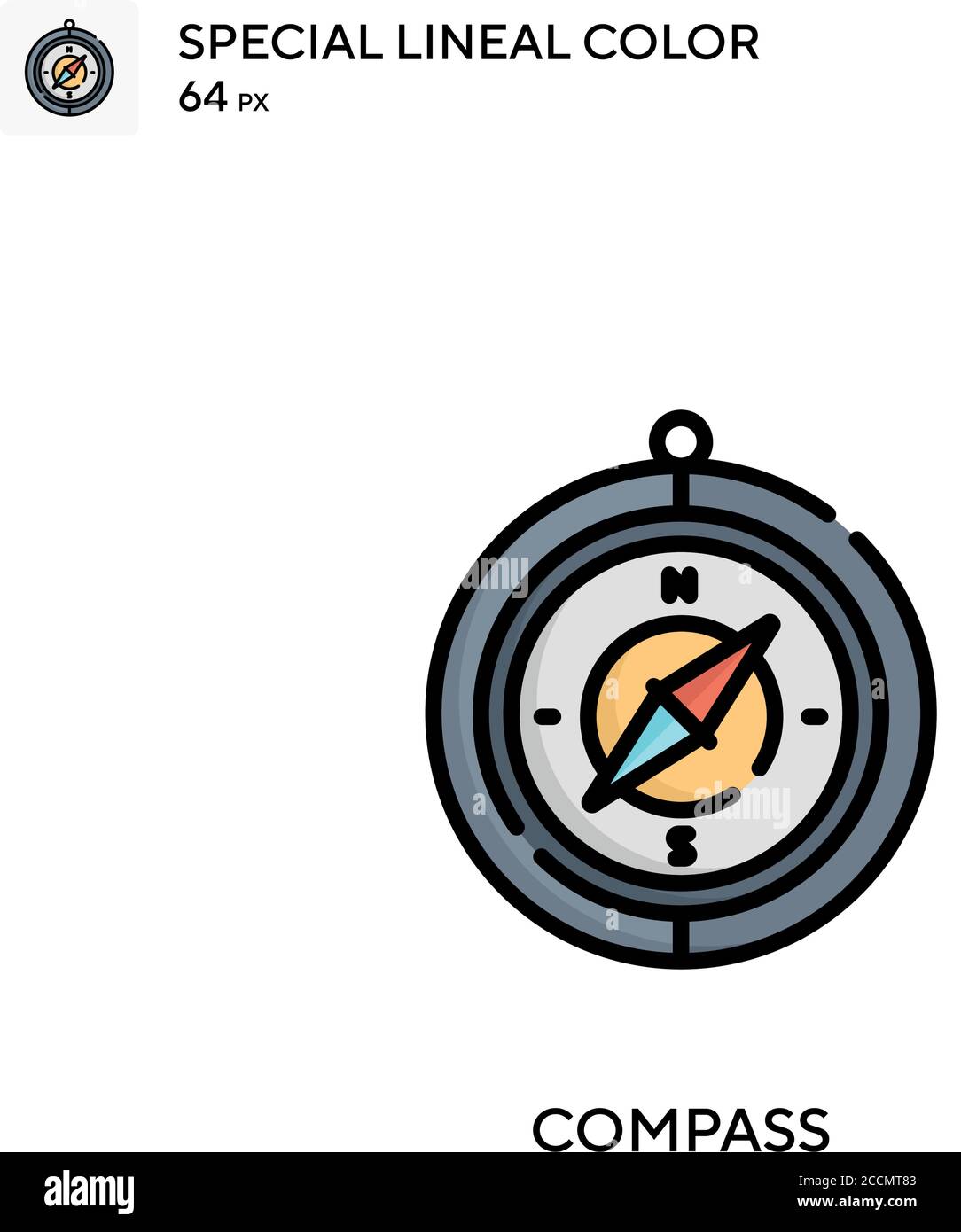 Compass Special lineal color icon. Illustration symbol design template ...