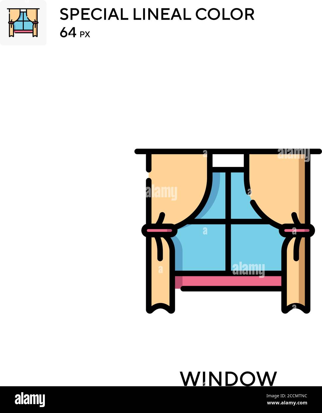Window Special lineal color icon. Illustration symbol design template ...