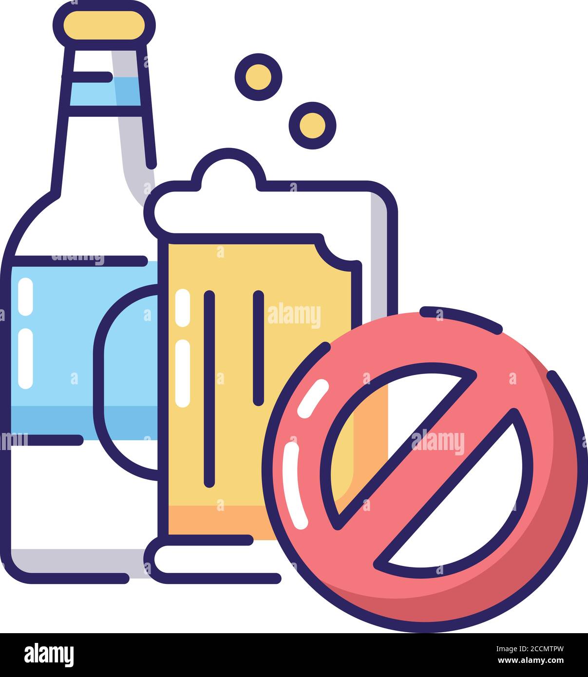 No alcohol RGB color icon Stock Vector Image & Art - Alamy