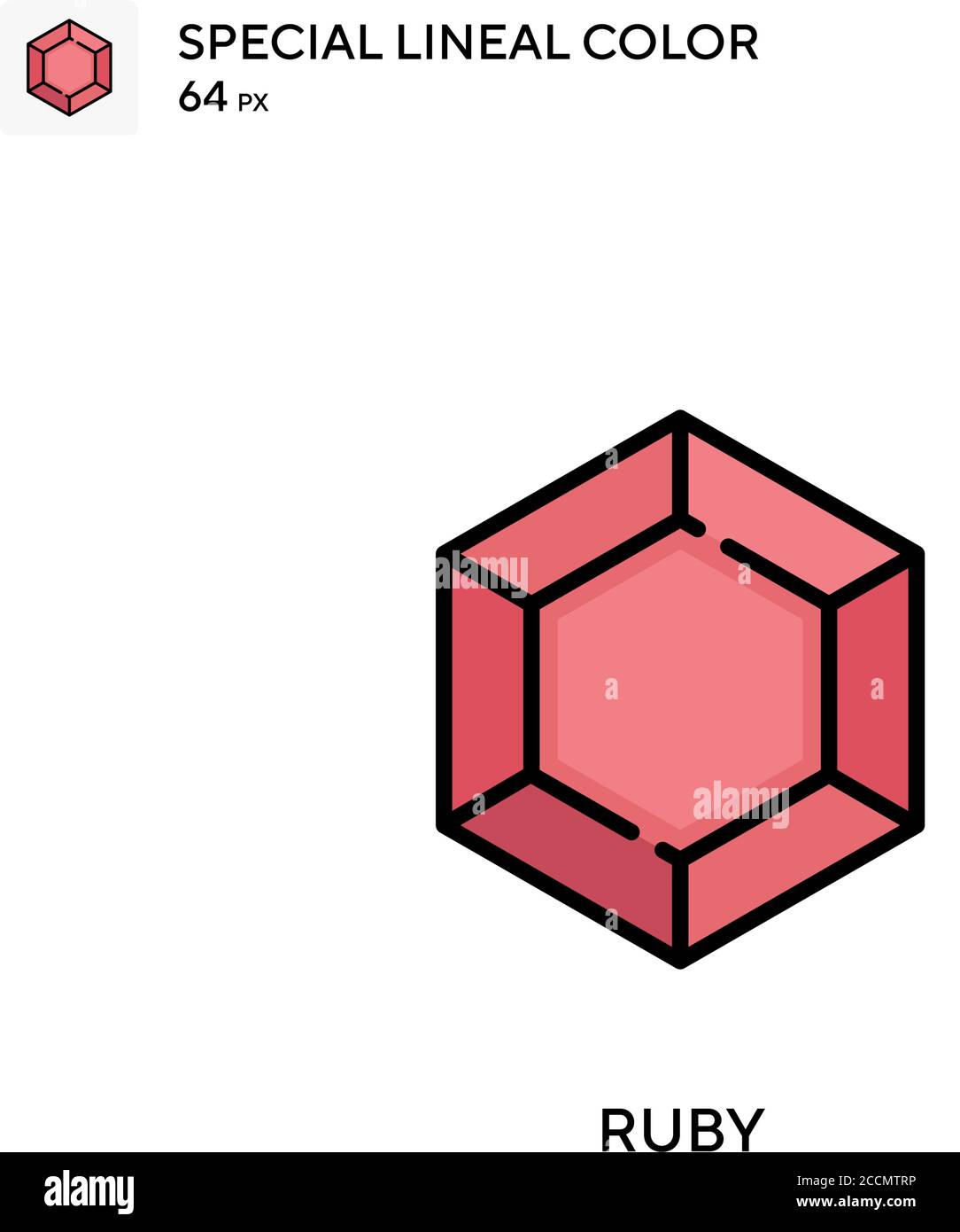 Ruby Special lineal color icon. Illustration symbol design template for web mobile UI element ...