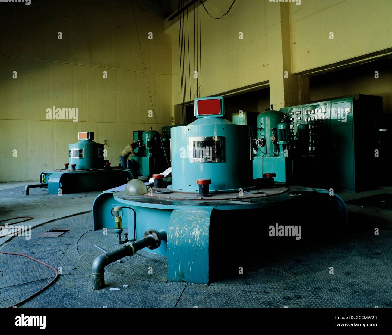 Images from hydroelectric power plant, generators, electric motors and ...