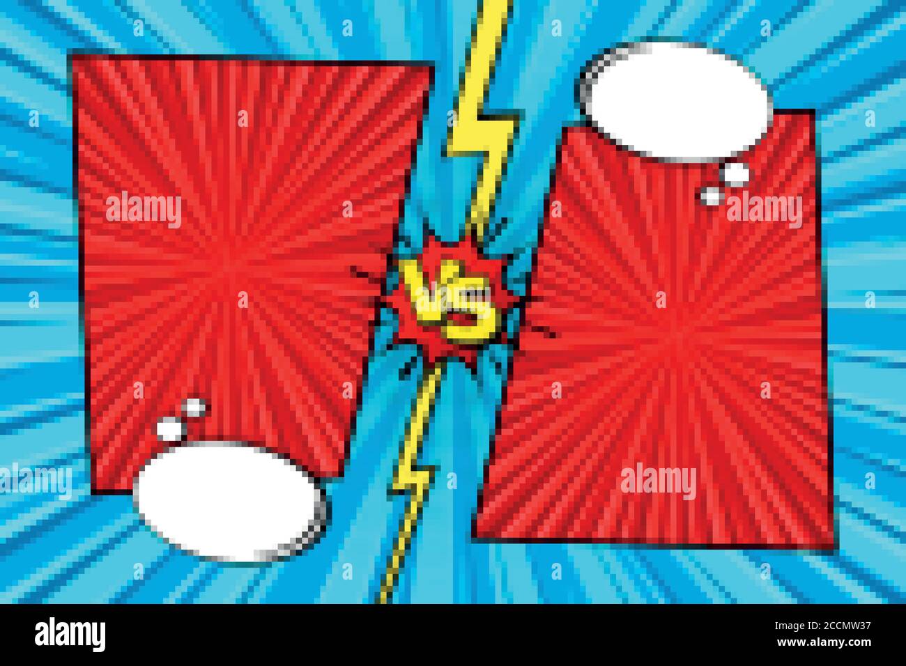 Cartoon comic background. Fight versus. Comics book colorful ...