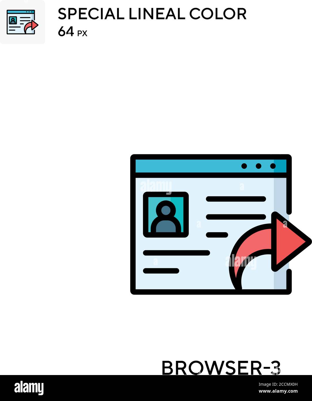 Browser-3 Special lineal color icon. Illustration symbol design ...