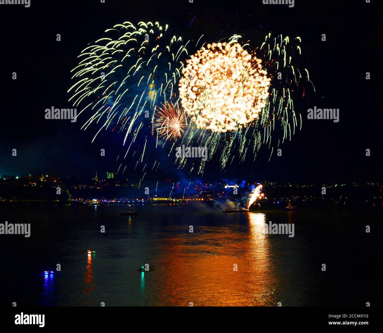 Very cool starburst firework shell with multi coloured effect Stock ...