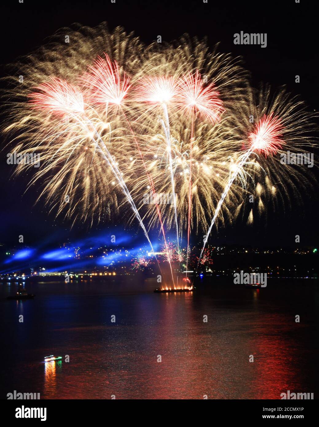 Very cool starburst firework shell with multi coloured effect Stock ...