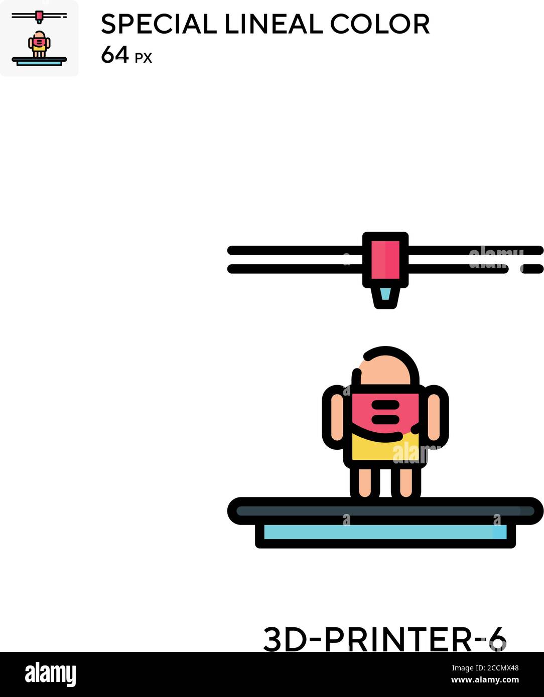 3d-printer-6 Special lineal color icon. Illustration symbol design ...