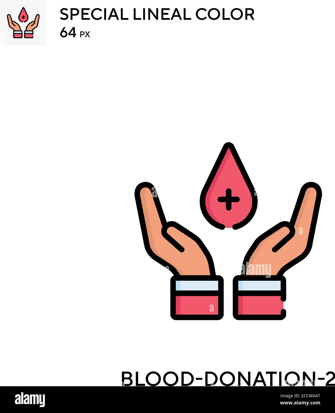 Blood-donation-2 Special lineal color icon. Illustration symbol design ...