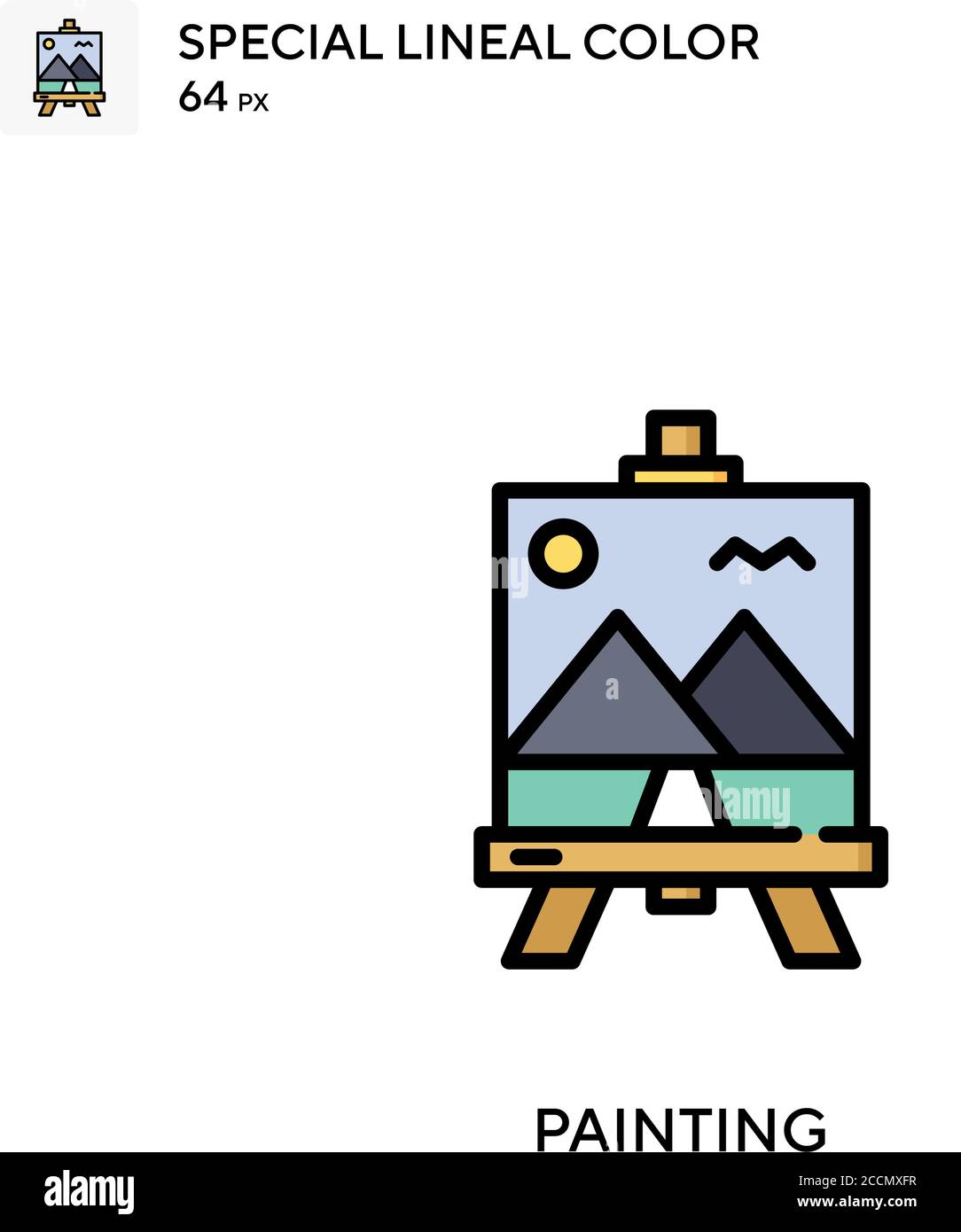 Painting Special lineal color icon. Illustration symbol design template ...
