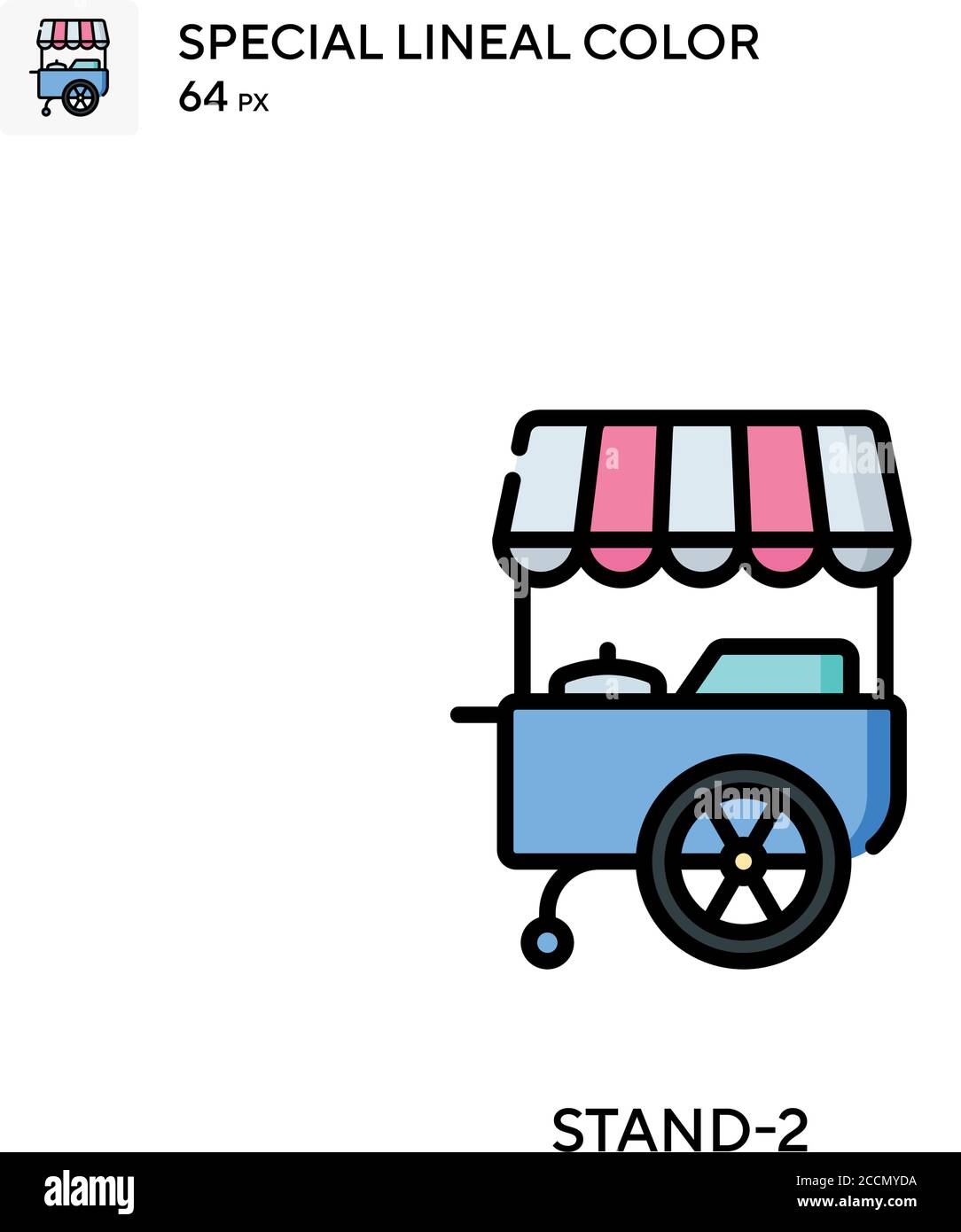 Stand-2 Special lineal color icon. Illustration symbol design template ...