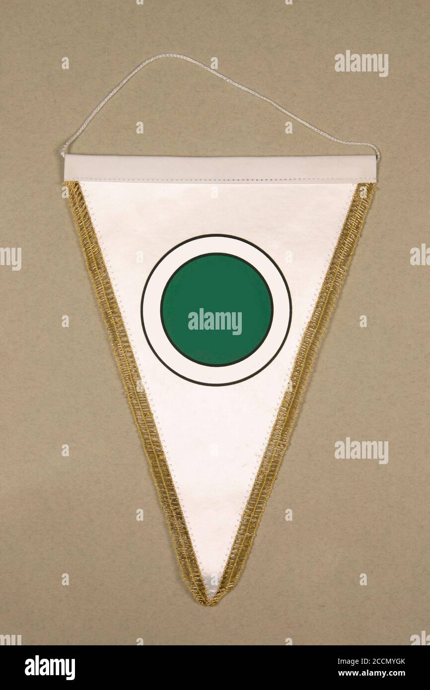 Flags of various colors, shapes and different fabrics. Pennants used in ...