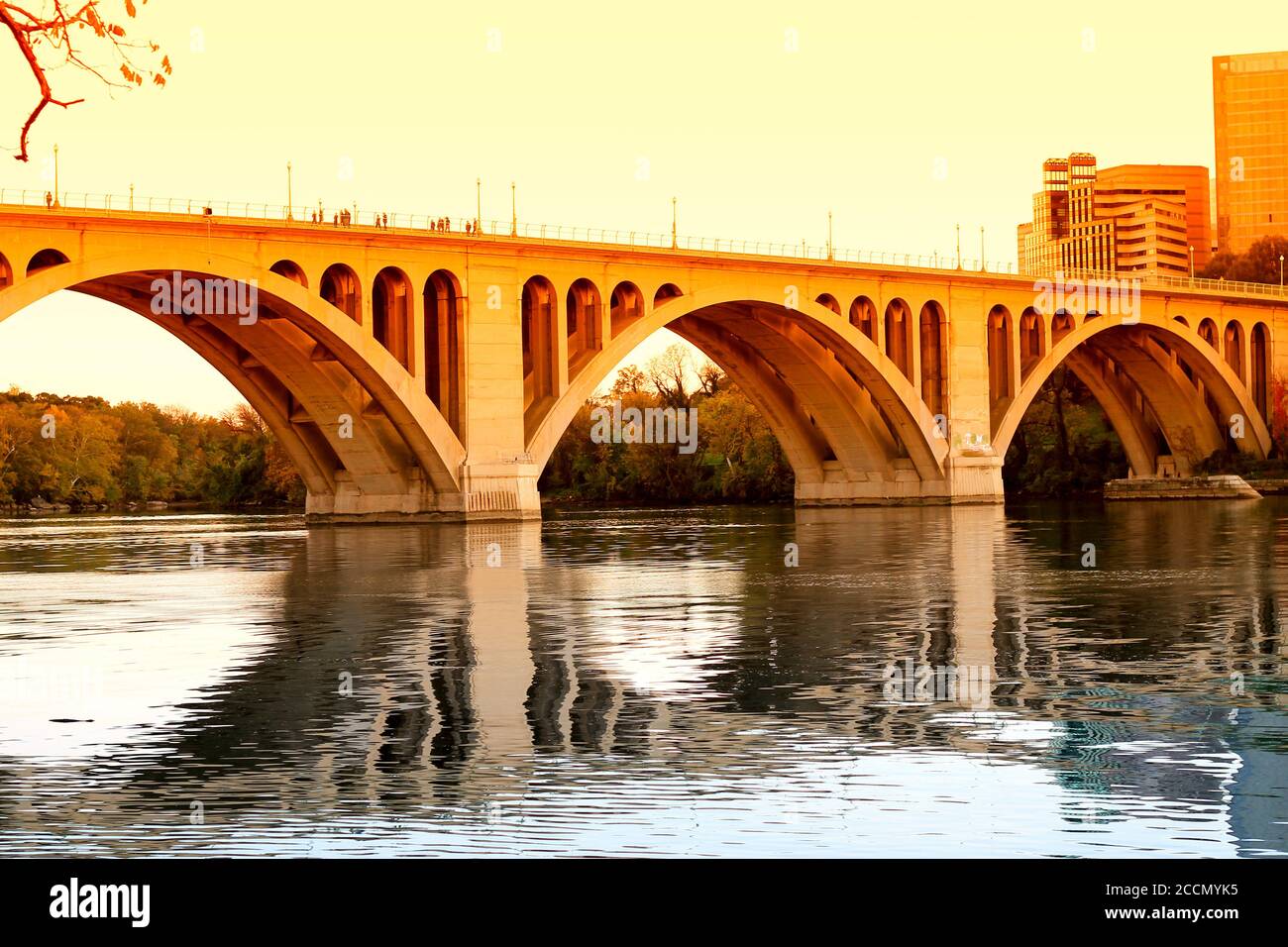 Key Bridge in Georgetown Washington DC over the Potomac River Stock ...
