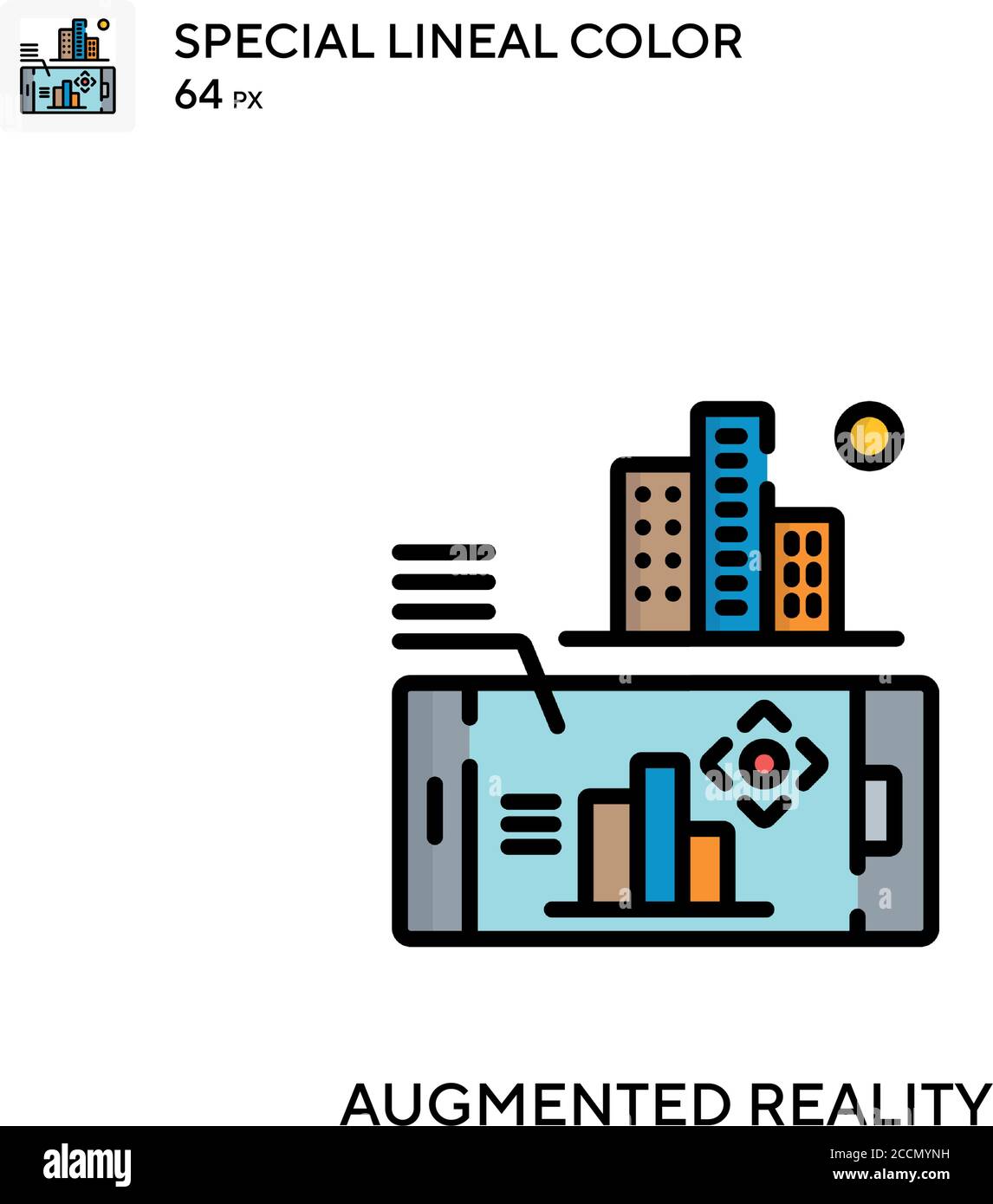 Augmented reality Special lineal color icon. Illustration symbol design ...