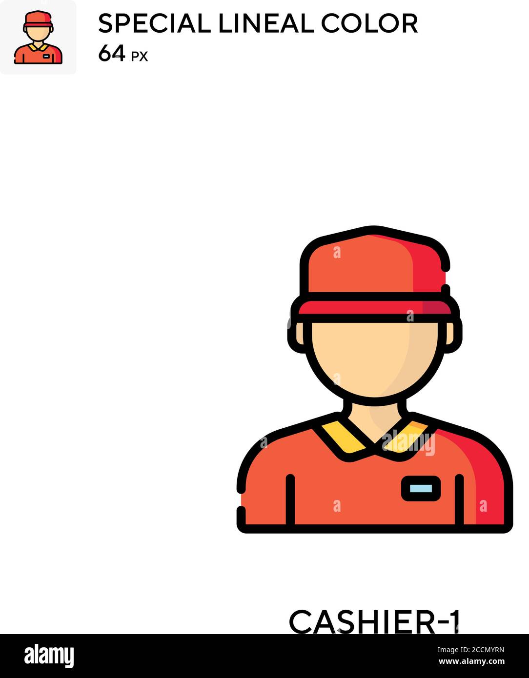 Cashier-1 Special lineal color icon. Illustration symbol design ...