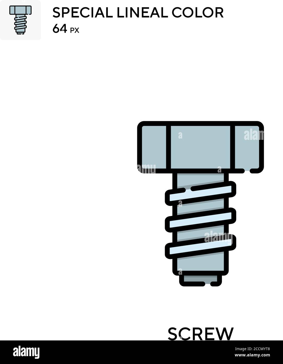 Screw Special lineal color icon. Illustration symbol design template ...