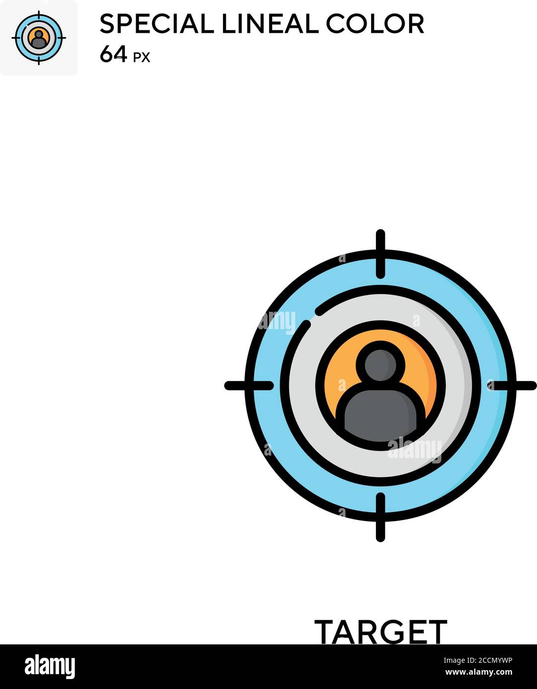 Target Special lineal color icon. Illustration symbol design template ...