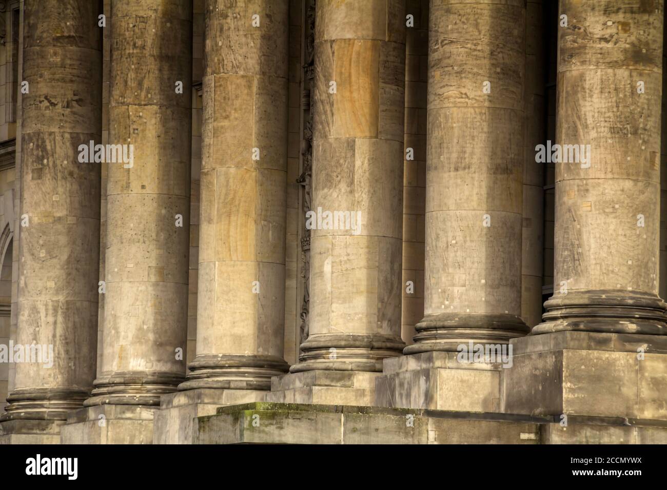 Classical marble columns of German parliament (Reichstag) building in ...