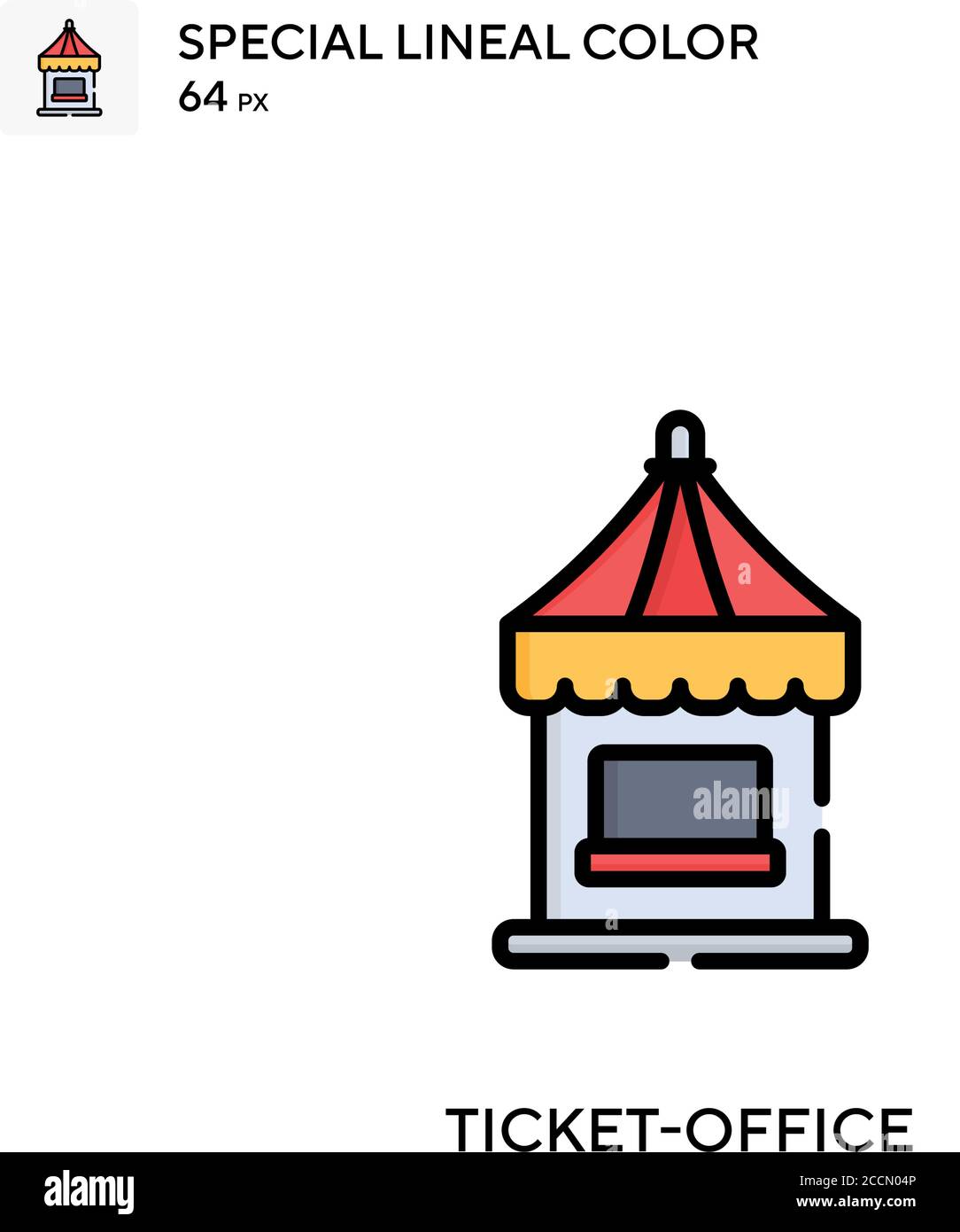 Ticket-office Special lineal color icon. Illustration symbol design ...