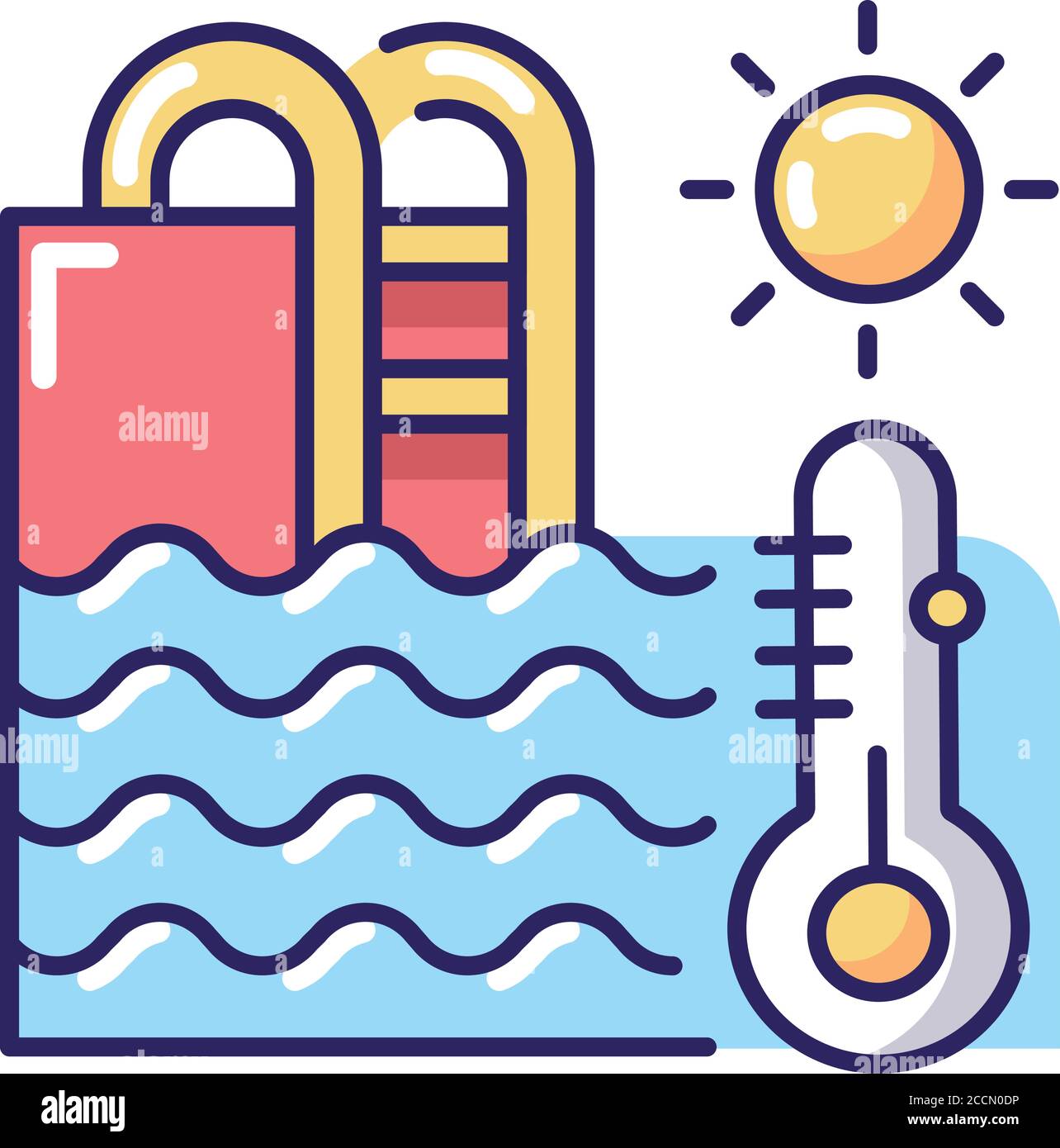 Pool temperature Stock Vector Images - Alamy