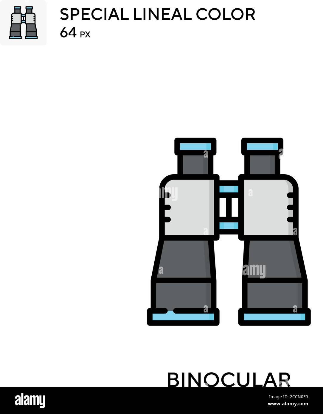 Binocular Special lineal color icon. Illustration symbol design ...