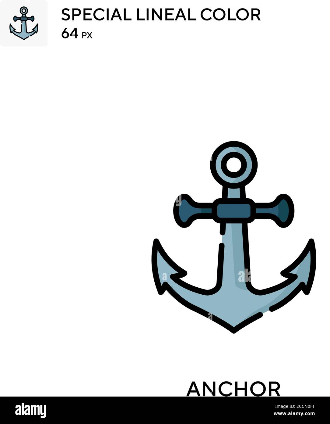 Anchor Special lineal color icon. Illustration symbol design template ...