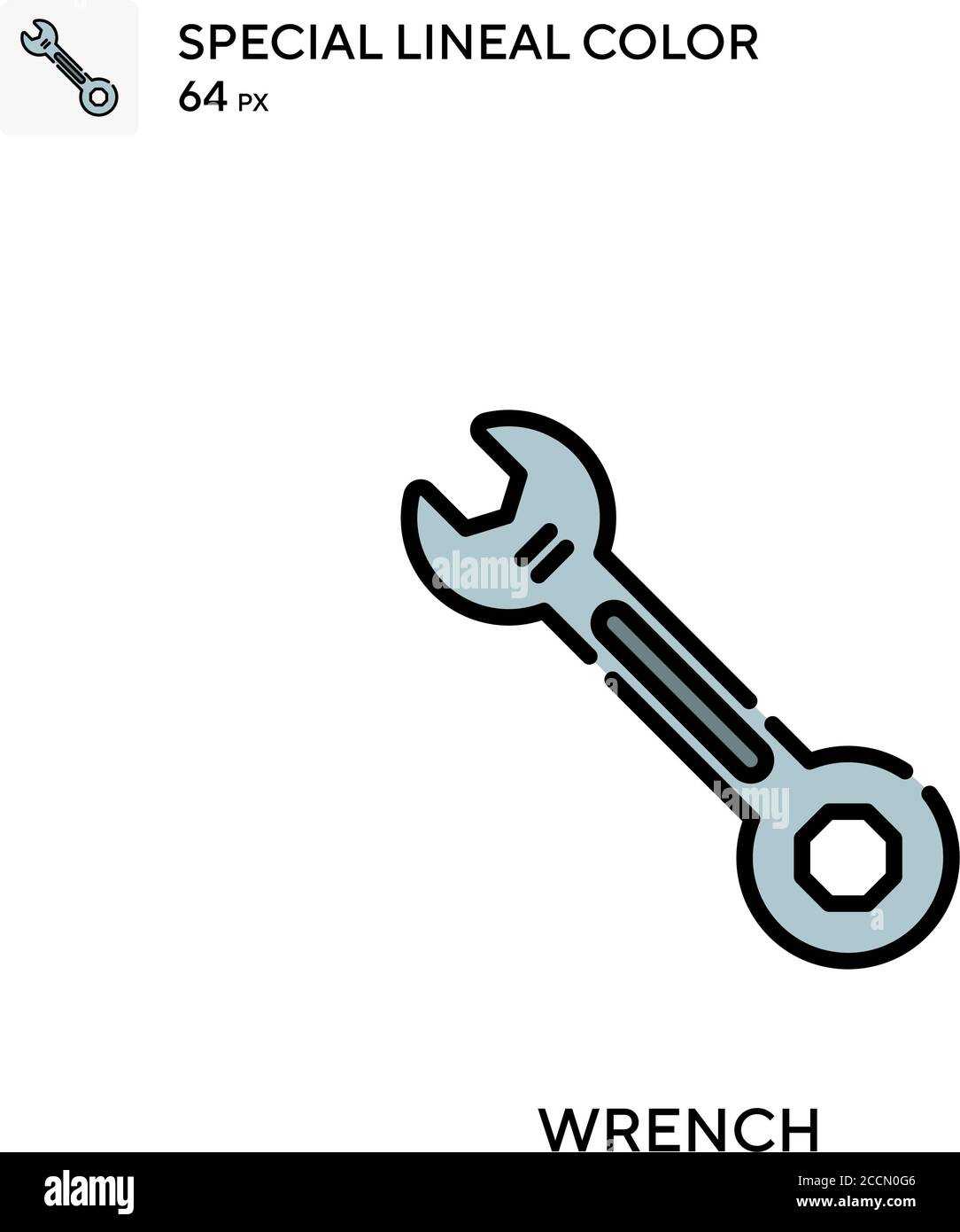 Wrench Special lineal color icon. Illustration symbol design template ...