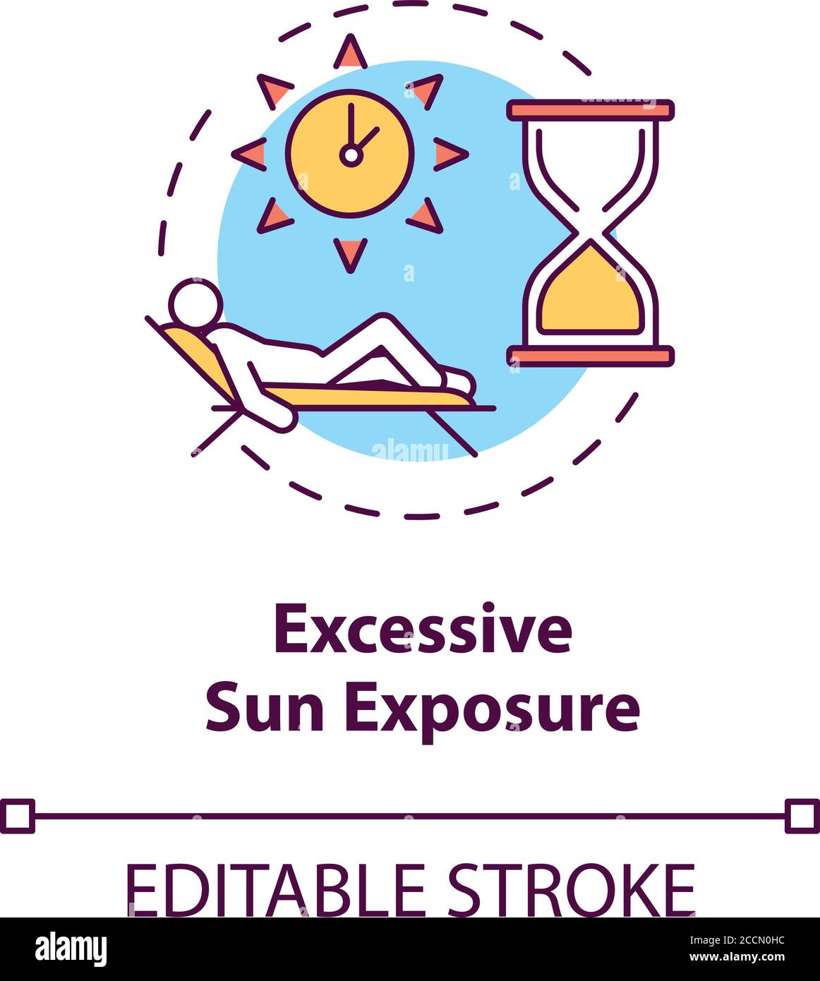 Overexposure to sunlight Stock Vector Images - Alamy