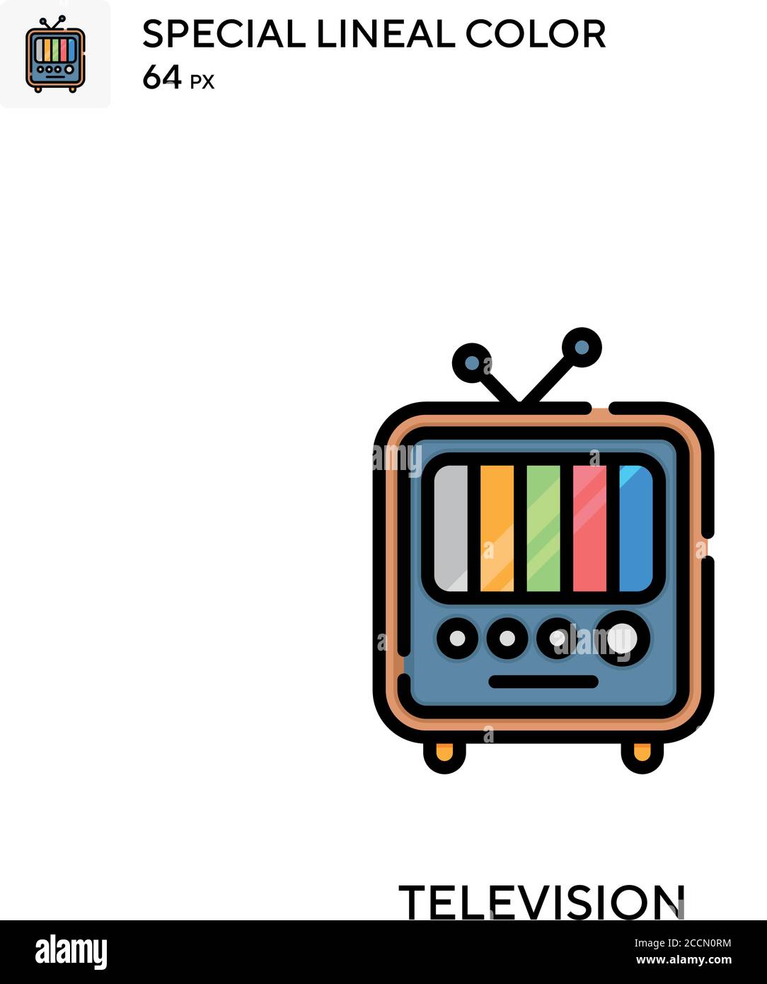 Television Special lineal color icon. Illustration symbol design ...
