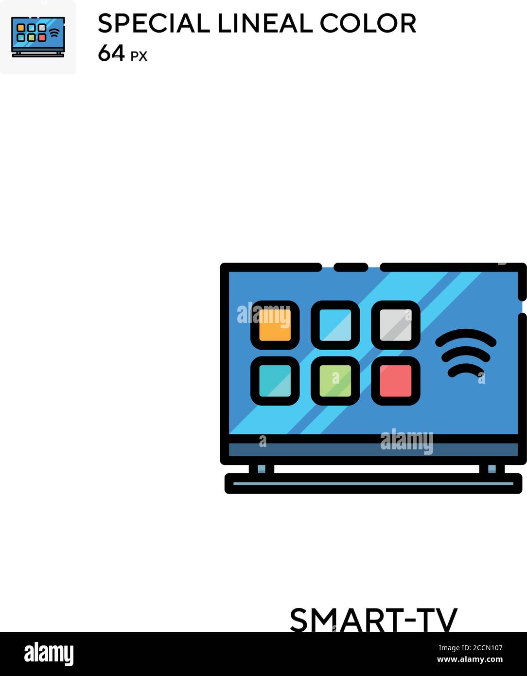 Smart-tv Special lineal color icon. Illustration symbol design template ...