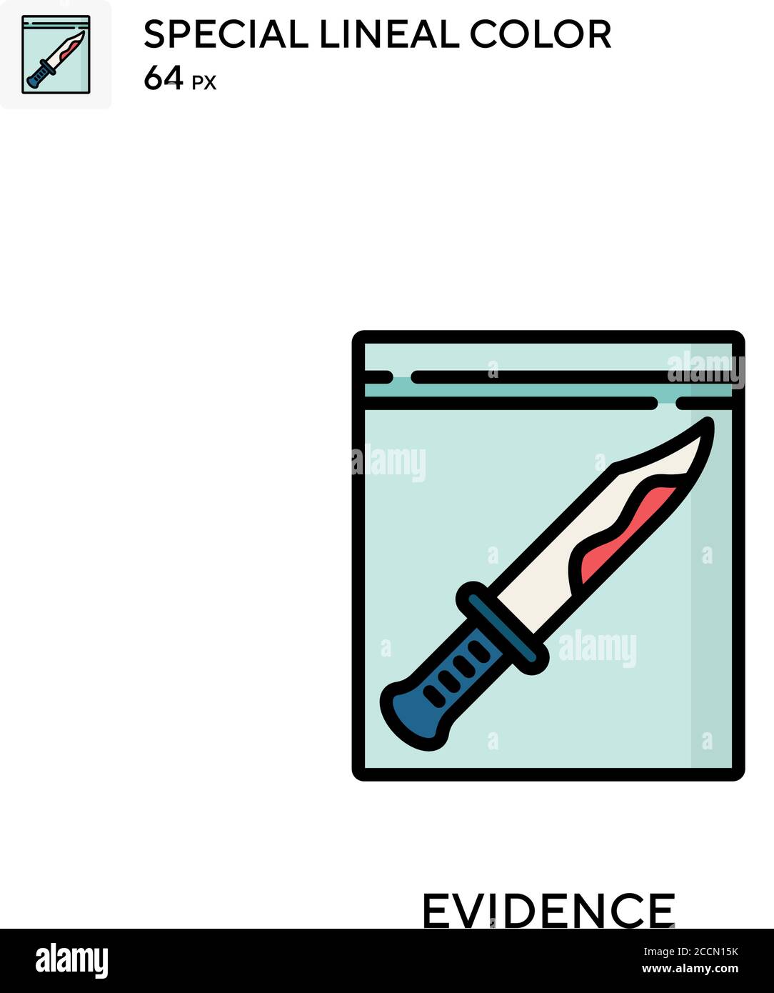 Evidence Special lineal color icon. Illustration symbol design template ...