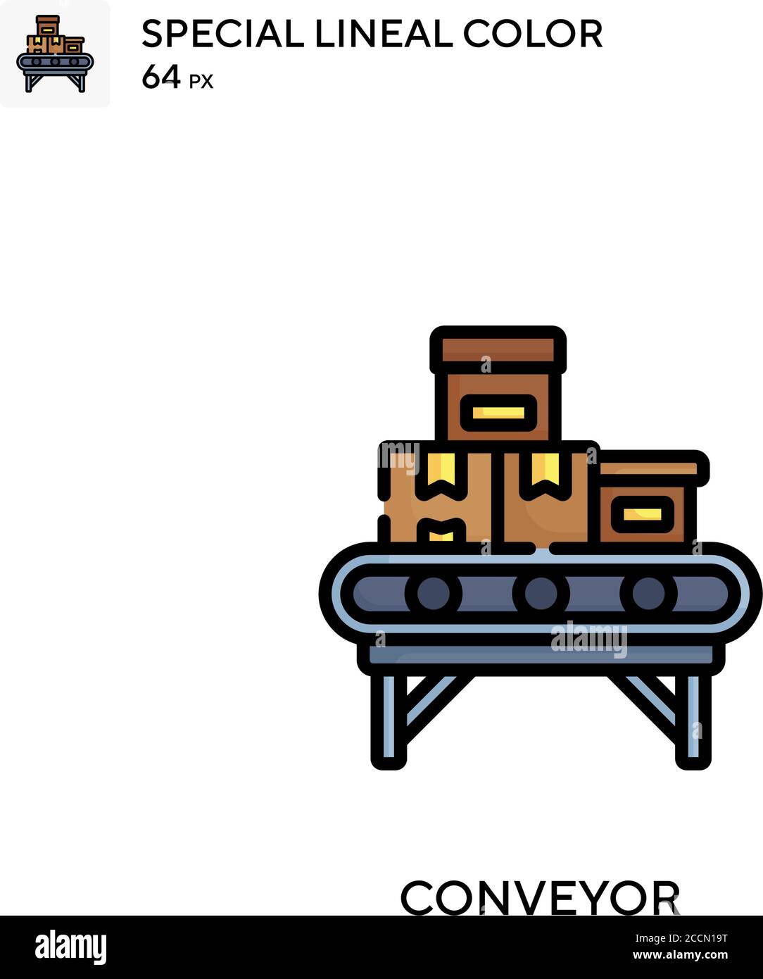 Conveyor Special lineal color icon. Illustration symbol design template ...