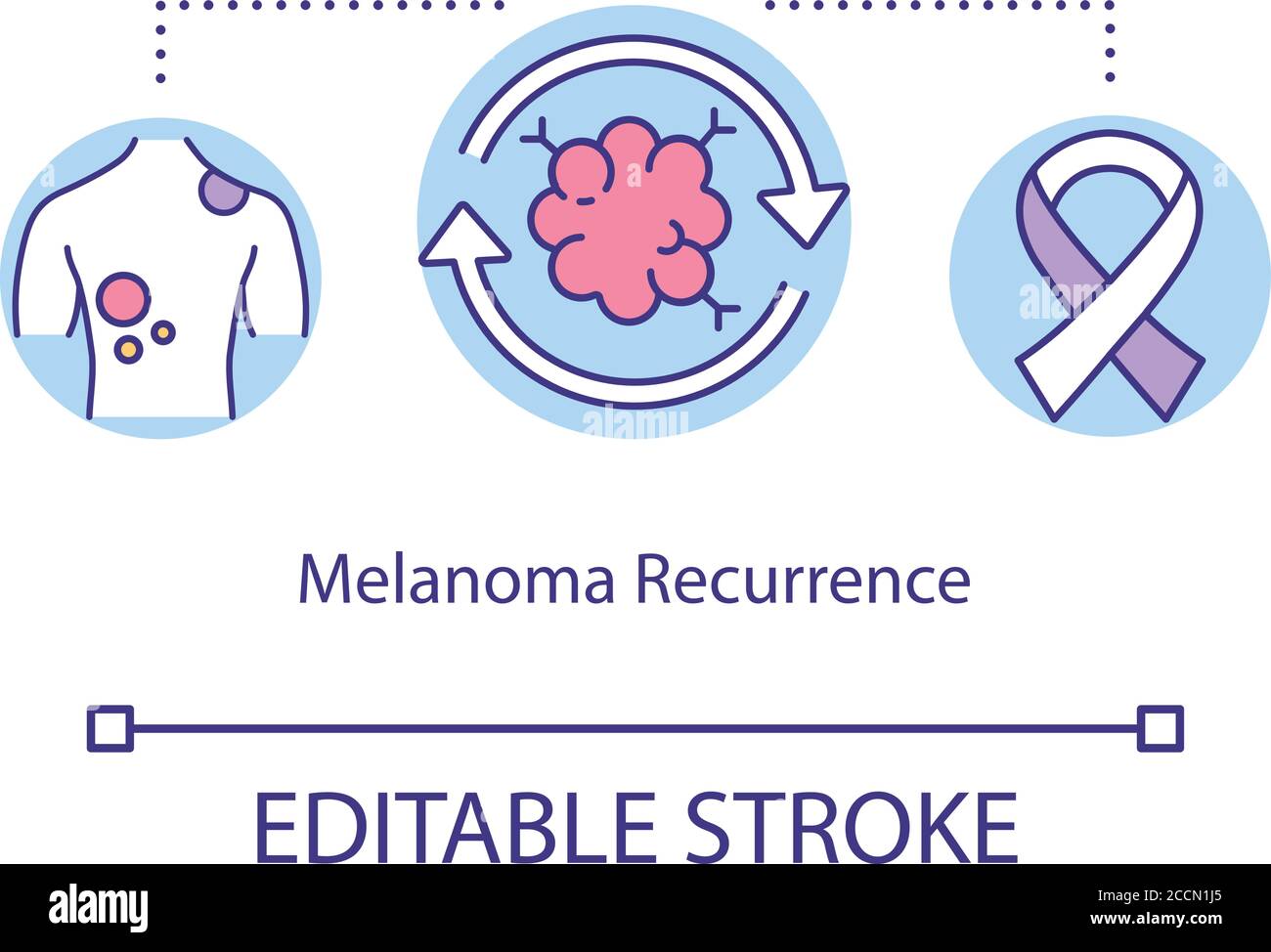 Melanoma recurrence concept icon Stock Vector Image & Art - Alamy