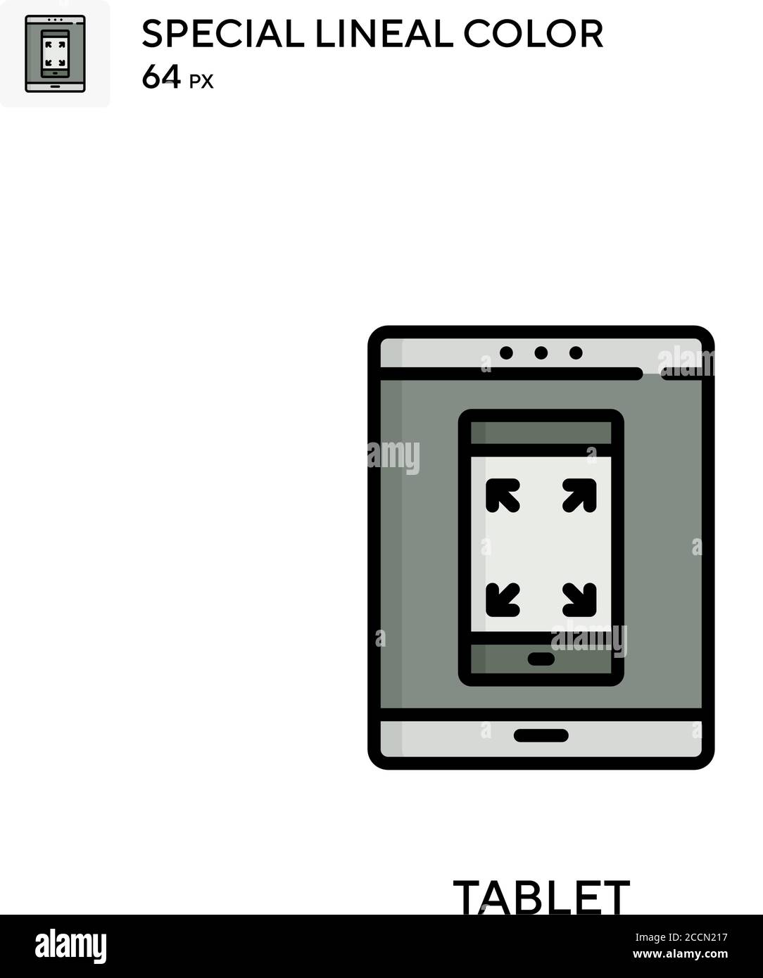 Tablet Special lineal color icon. Illustration symbol design template ...