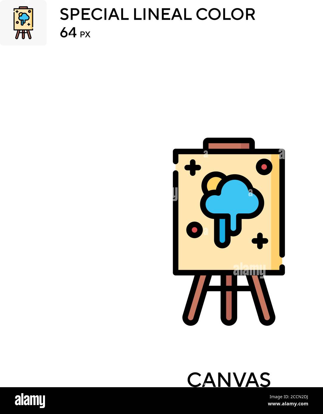 Canvas Special lineal color icon. Illustration symbol design template ...