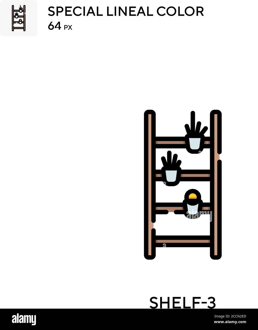 Shelf-3 Special lineal color icon. Illustration symbol design template ...