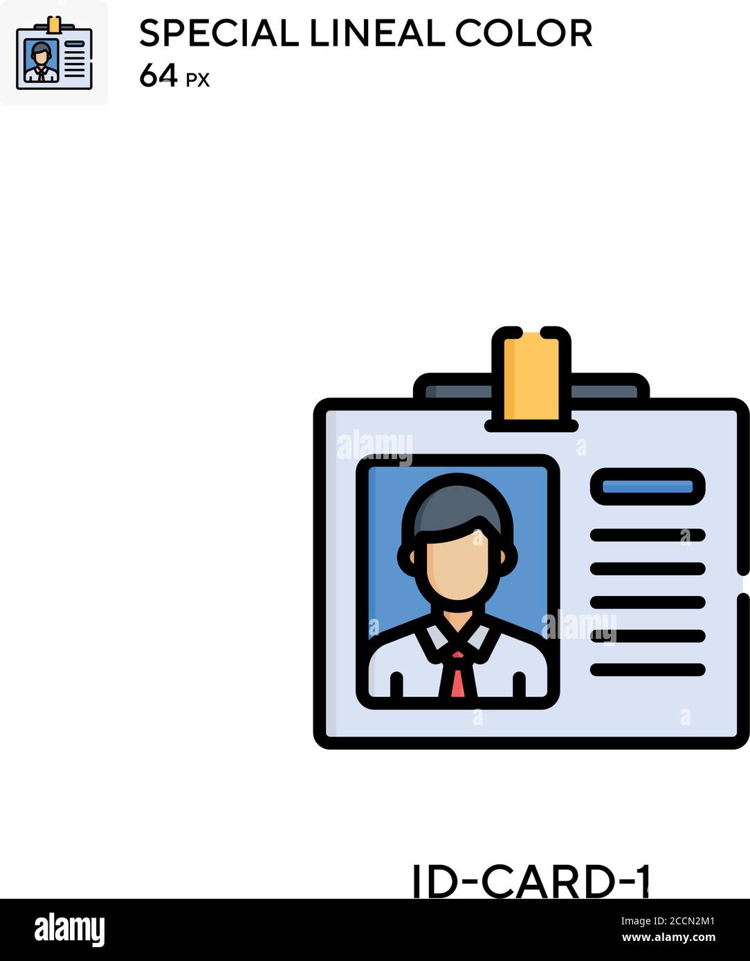 Id-card-1 Special lineal color icon. Illustration symbol design ...