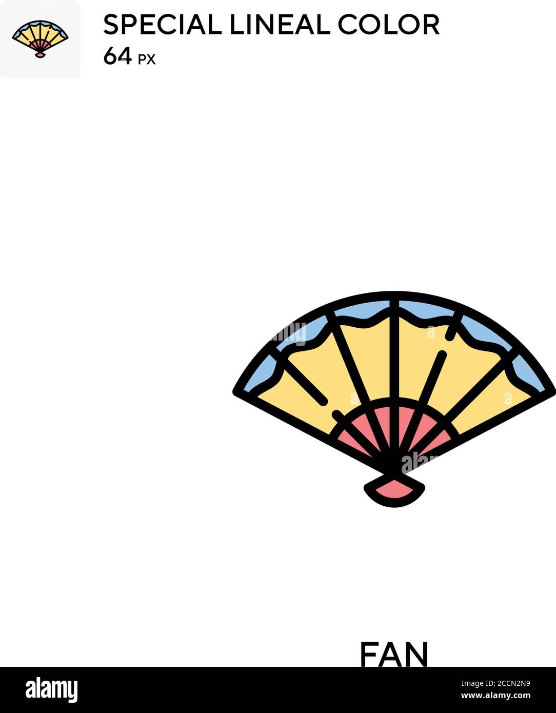 Fan Special lineal color icon. Illustration symbol design template for ...
