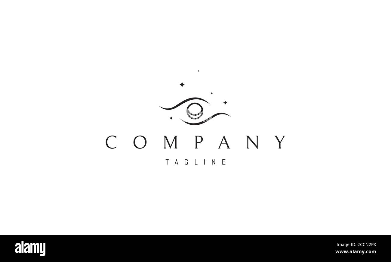 Vector logo on which an abstract image of an eye in space Stock Vector ...